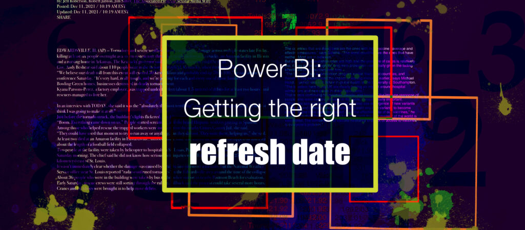 Power BI: your model's refresh date - Veronique Frizzell